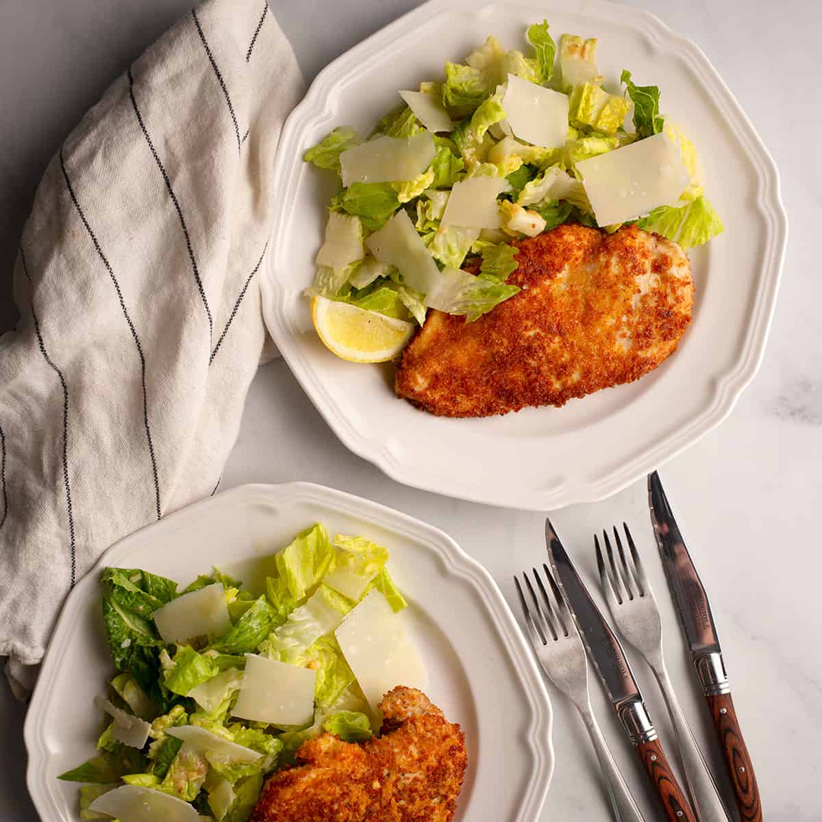 Parmesan Crusted Chicken with Caesar Salad – Tammy Circeo - Chez Nous